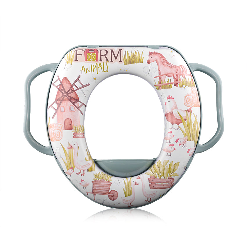 Lorelli Soft Toilet Training Seat with Handles - Green Farm ...