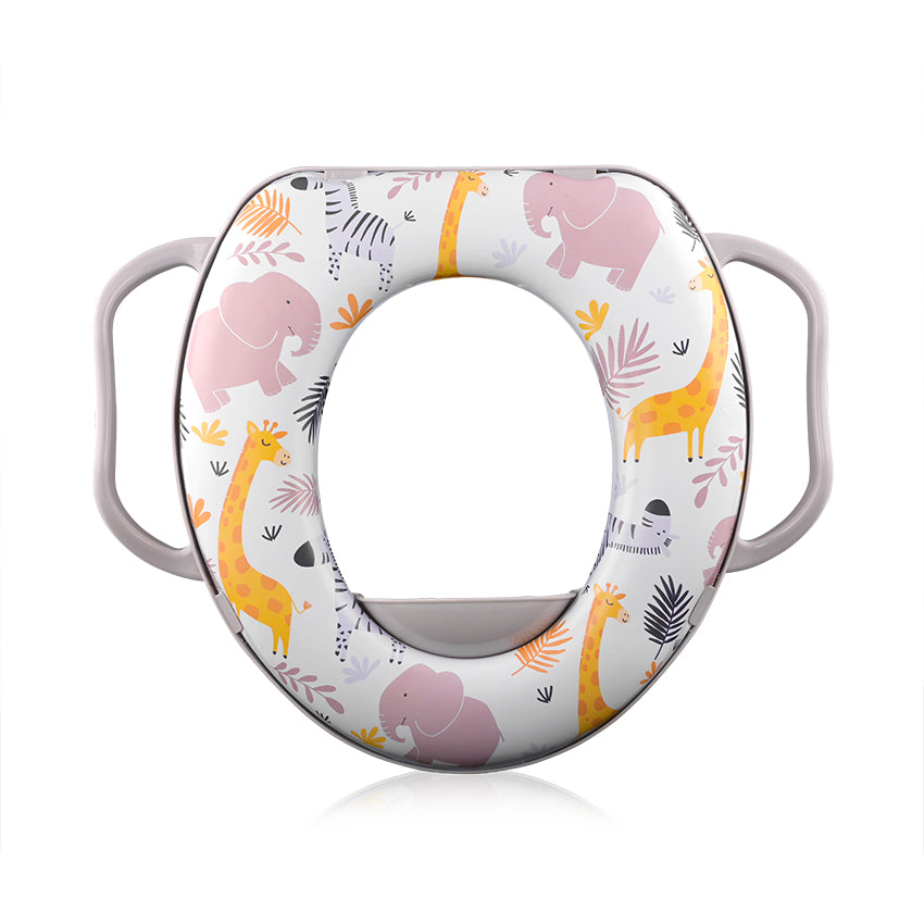 Lorelli Soft Toilet Training Seat with Handles - Grey Animals ...