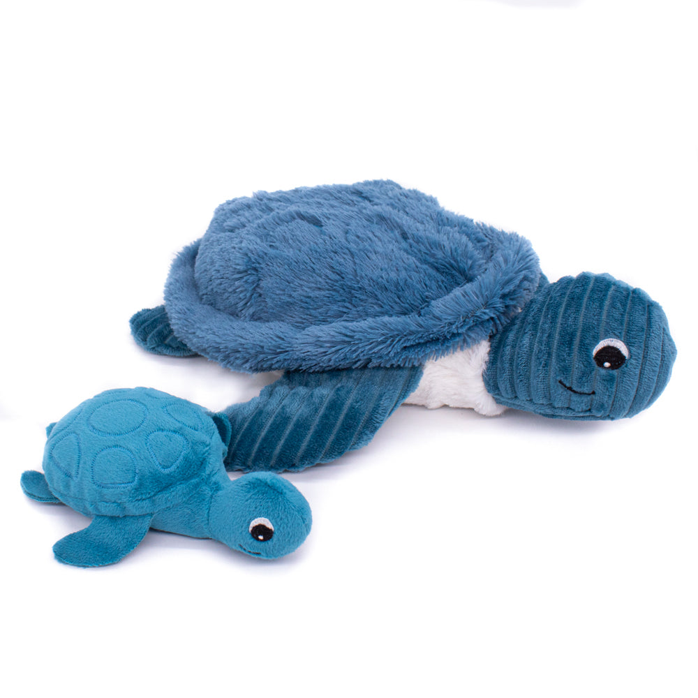 Les Ptipotos Tilly the Turtle Mum & Baby Plush Toy - Blue – Pushchair ...