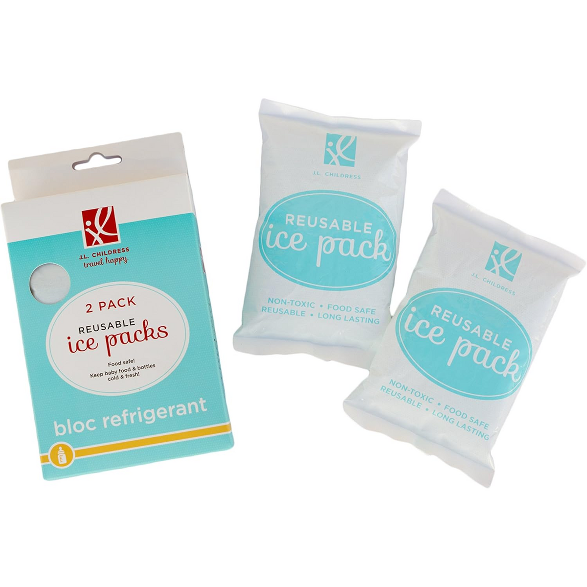 JL Childress Reusable Ice Pack – 2 Pack | Long-Lasting Solid Freezing ...