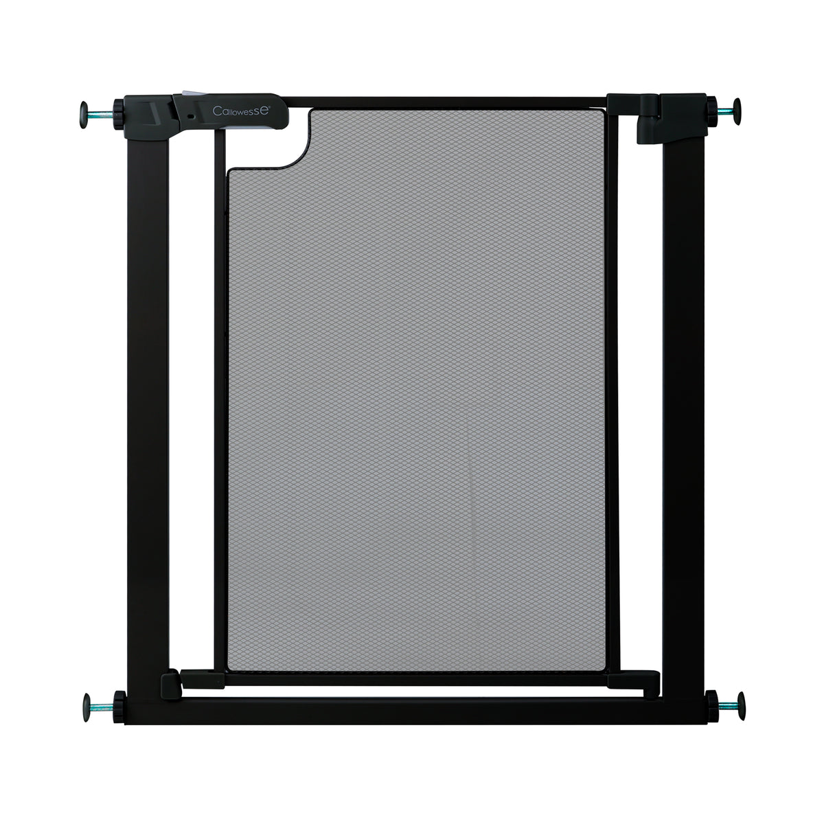 Callowesse Metal Mesh Baby Stair Gate - Black, 75-82cm, Pressure Fit ...