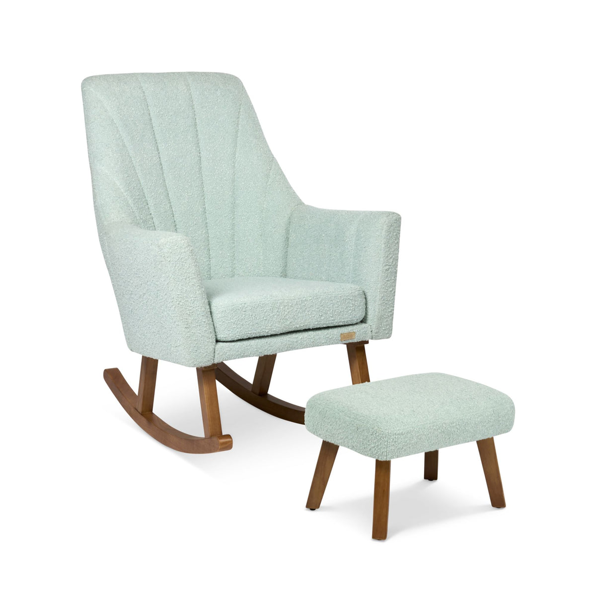 Tutti Bambini Jonah Luxe Rocking Chair and Foot Stool - Boucle Ocean S ...