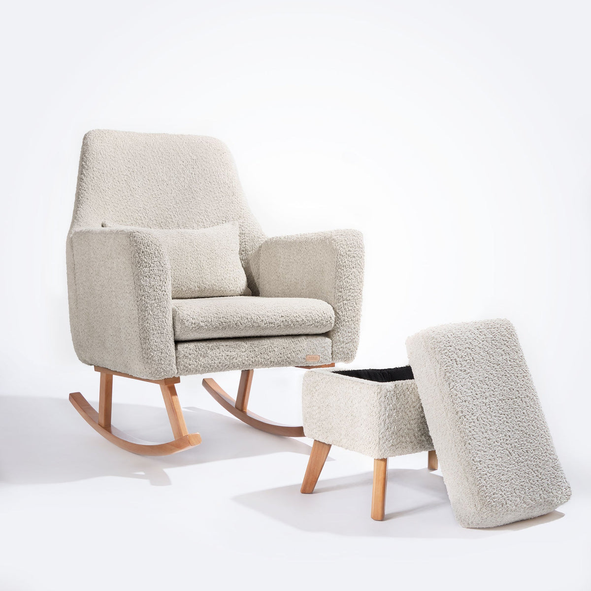 Tutti Bambini Oscar Luxe Rocking Chair & Footstool - Teddy Sage ...