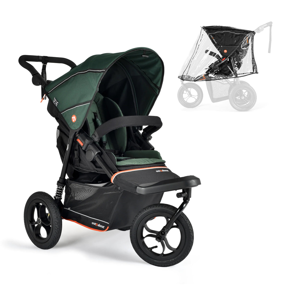 Out n About Nipper V6 Single Pushchair - Sycamore Green – Pushchair Expert
