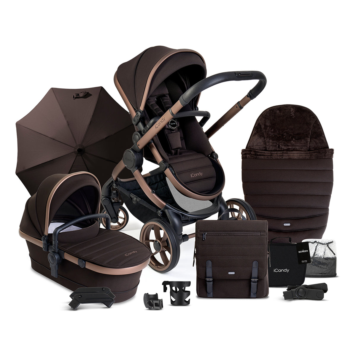 iCandy Peach 7 Complete Pushchair Bundle - Pecan – Pushchair Expert