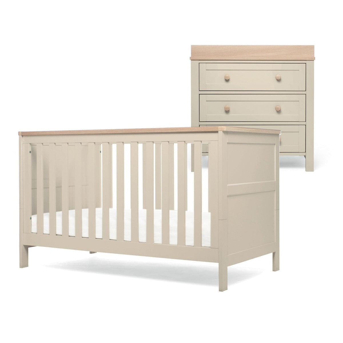 Mamas & Papas Wedmore 2 Piece Nursery Furniture Set - Pebble Grey ...